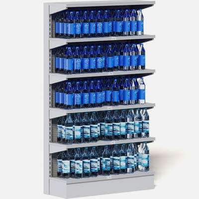 Market Shelf with Water - 3D Model by cgaxis