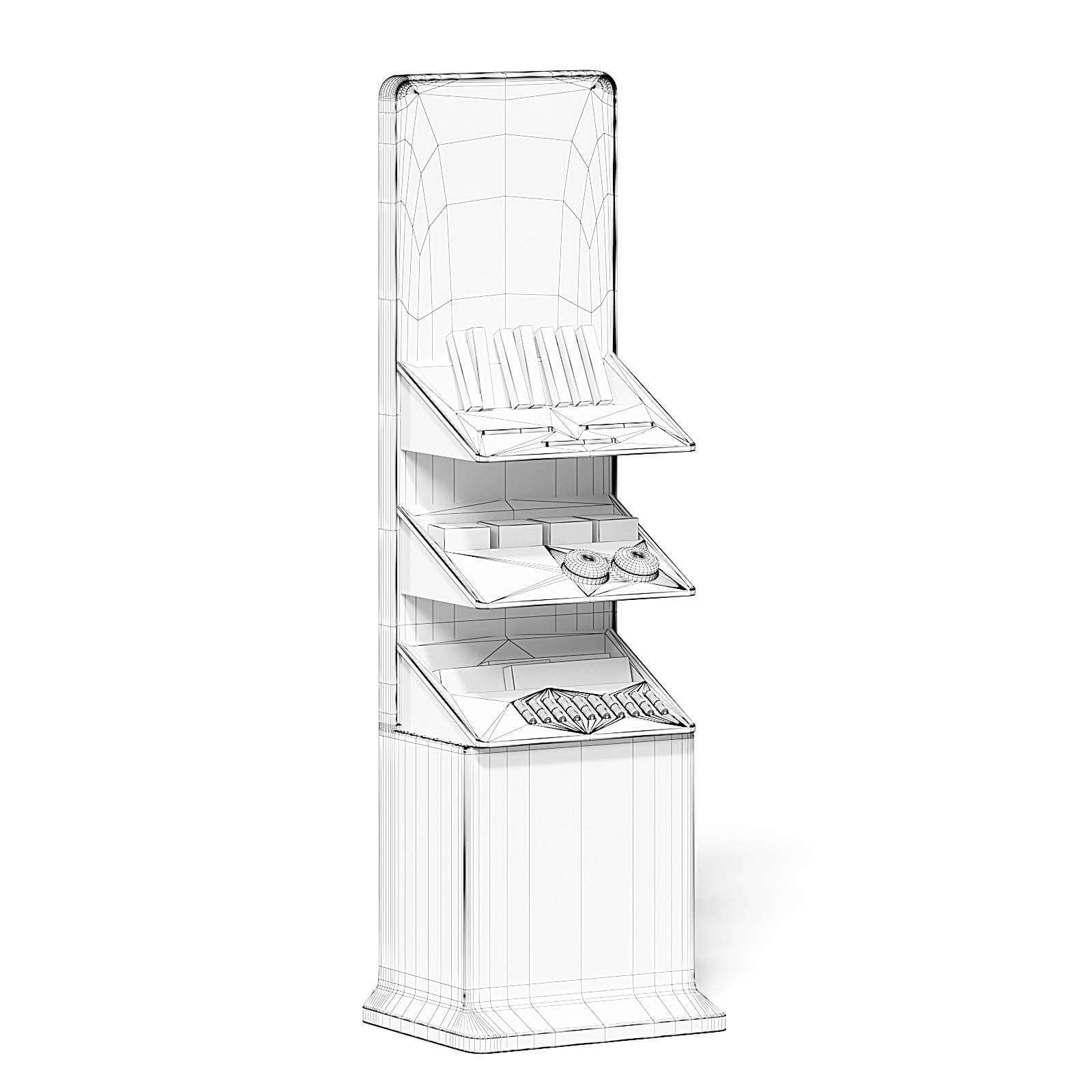 Market Stand with Cosmetics - 3D Model by cgaxis