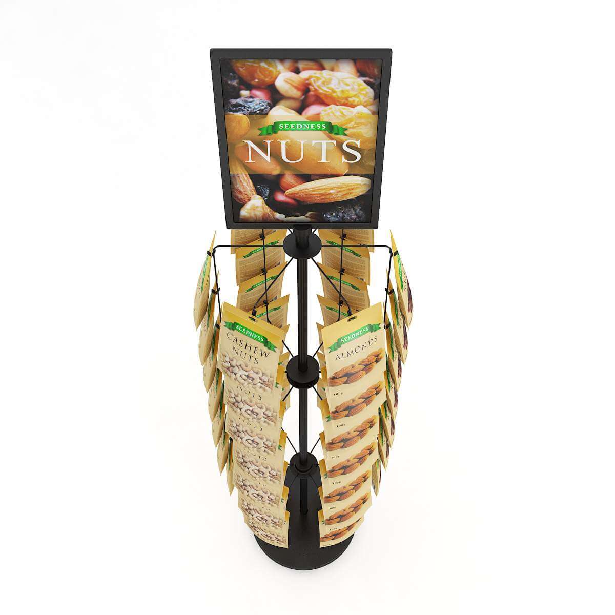 Market Stand - Nuts 3D Model by cgaxis