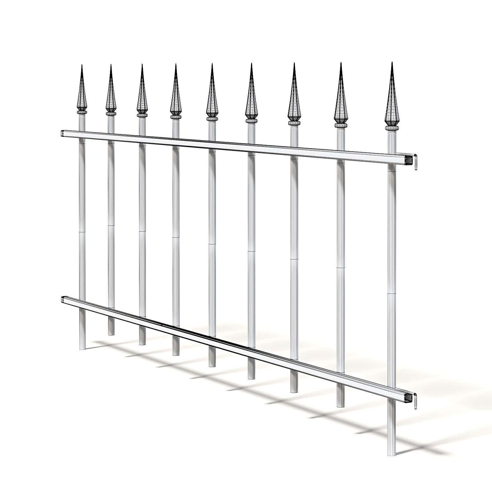 Metal Fence - 3D Model by cgaxis