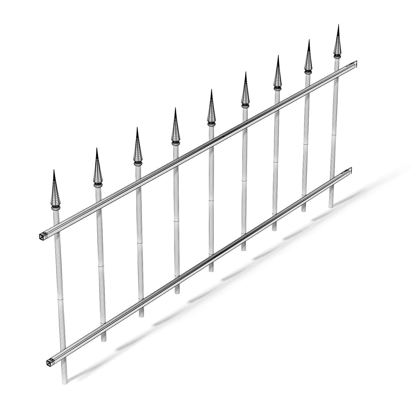 Metal Fence - 3D Model by cgaxis