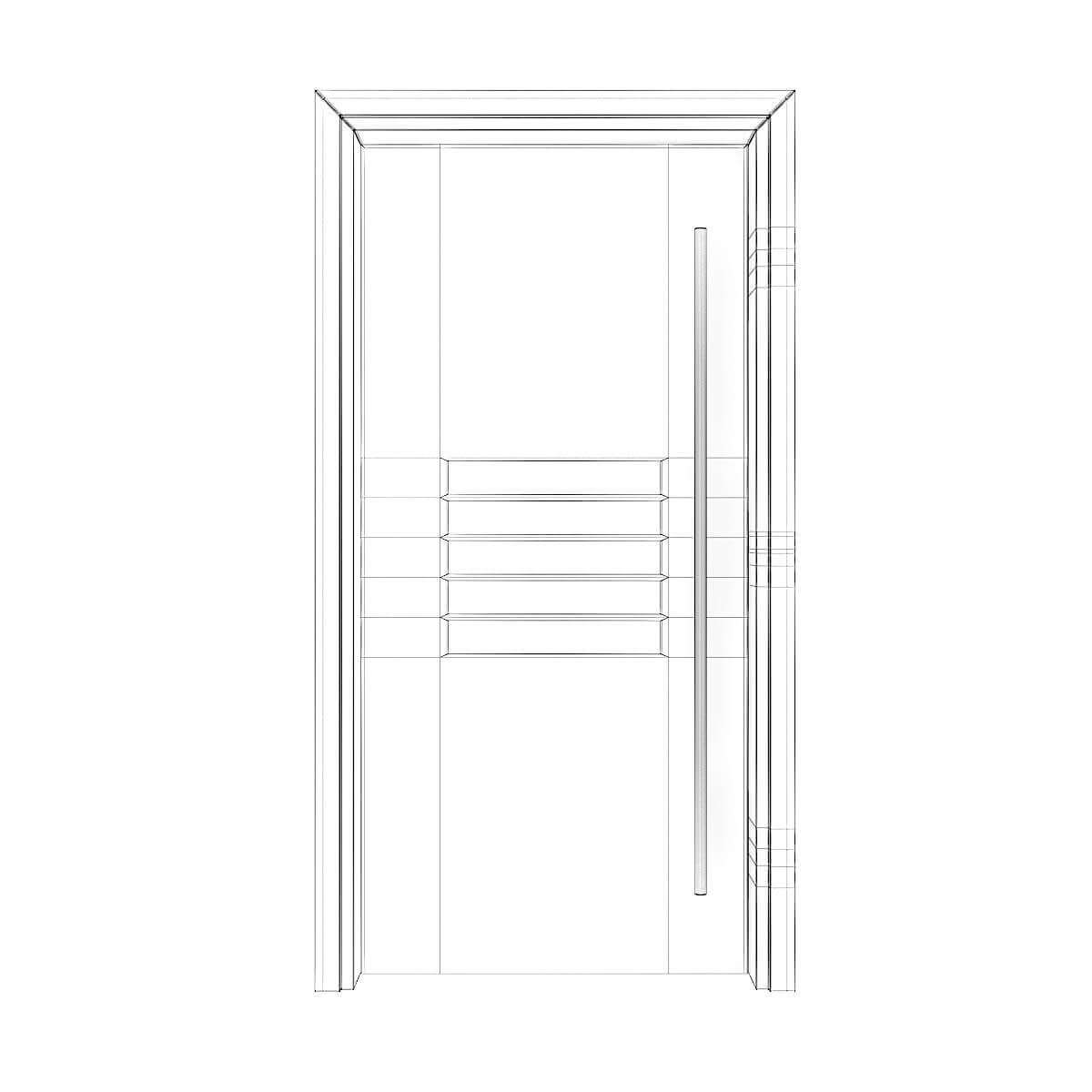 Metal Front Door - 3D Model by cgaxis