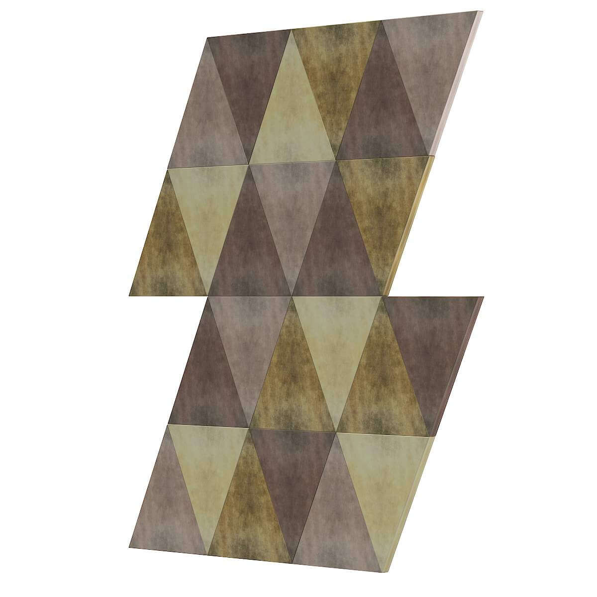 Metal Triangle Tiles - 3D Model by cgaxis