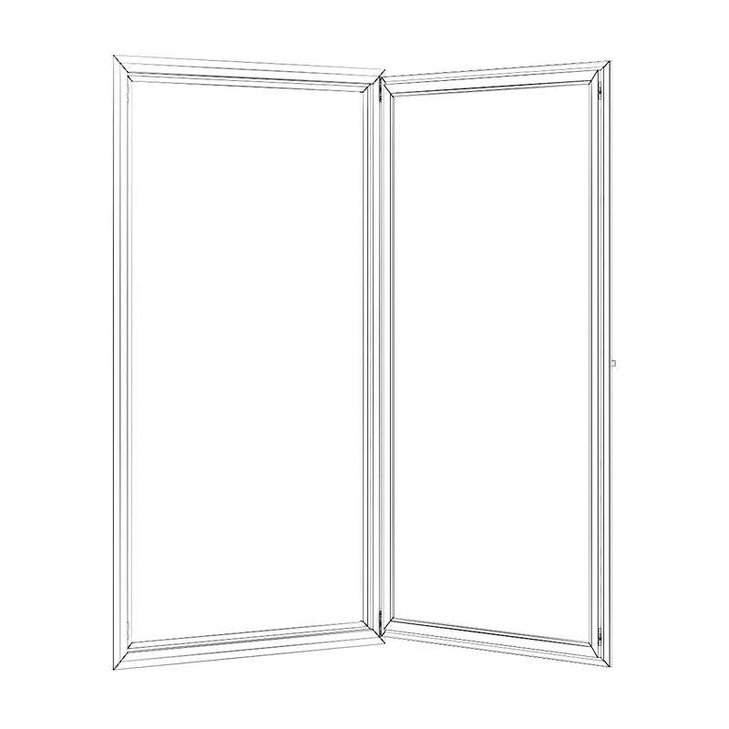 Metal Window 1140mm x 2100mm - 3D Model by cgaxis