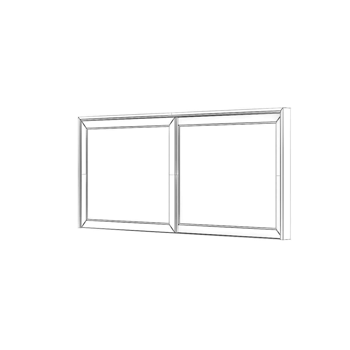 Metal Window (155 x 370cm) - 3D Model by cgaxis