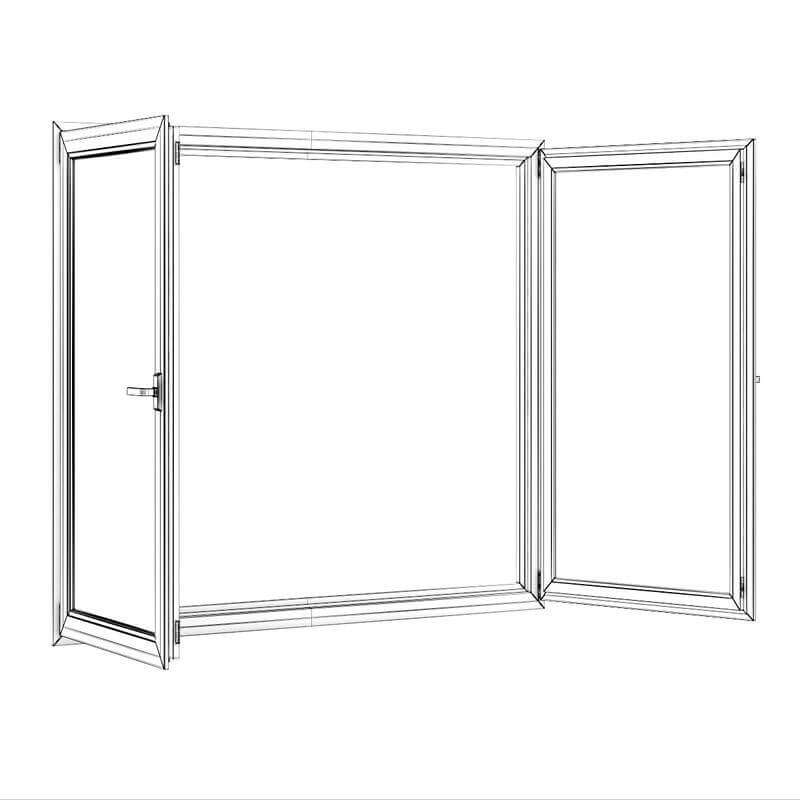 Metal Window 1770mm x 1500mm - 3D Model by cgaxis