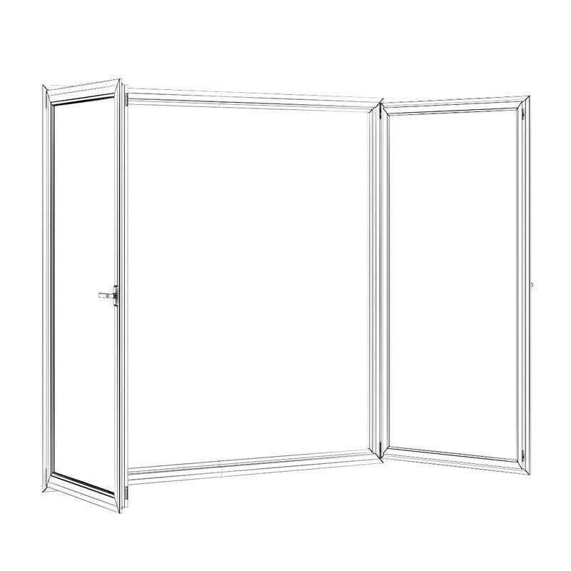 Metal Window 2214mm x 2100mm - 3D Model by cgaxis