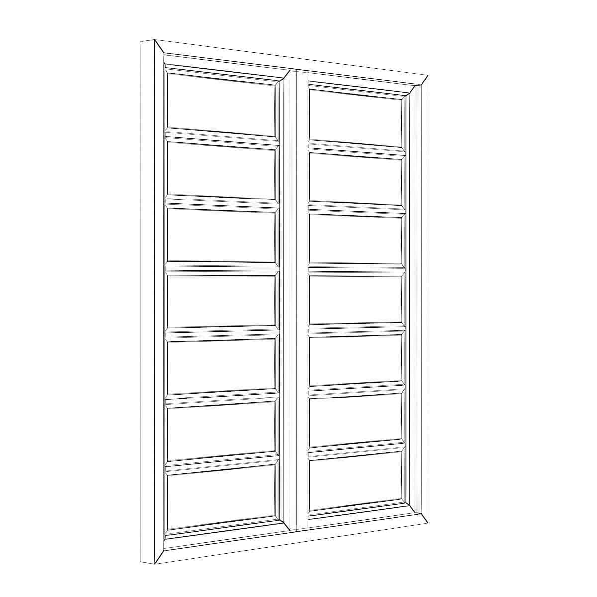 Metal Window (268 x 134 cm) - 3D Model by cgaxis