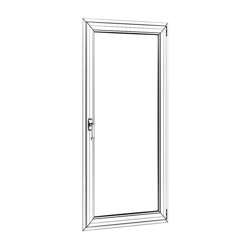 Metal Window 910mm x 1800mm - 3D Model by cgaxis