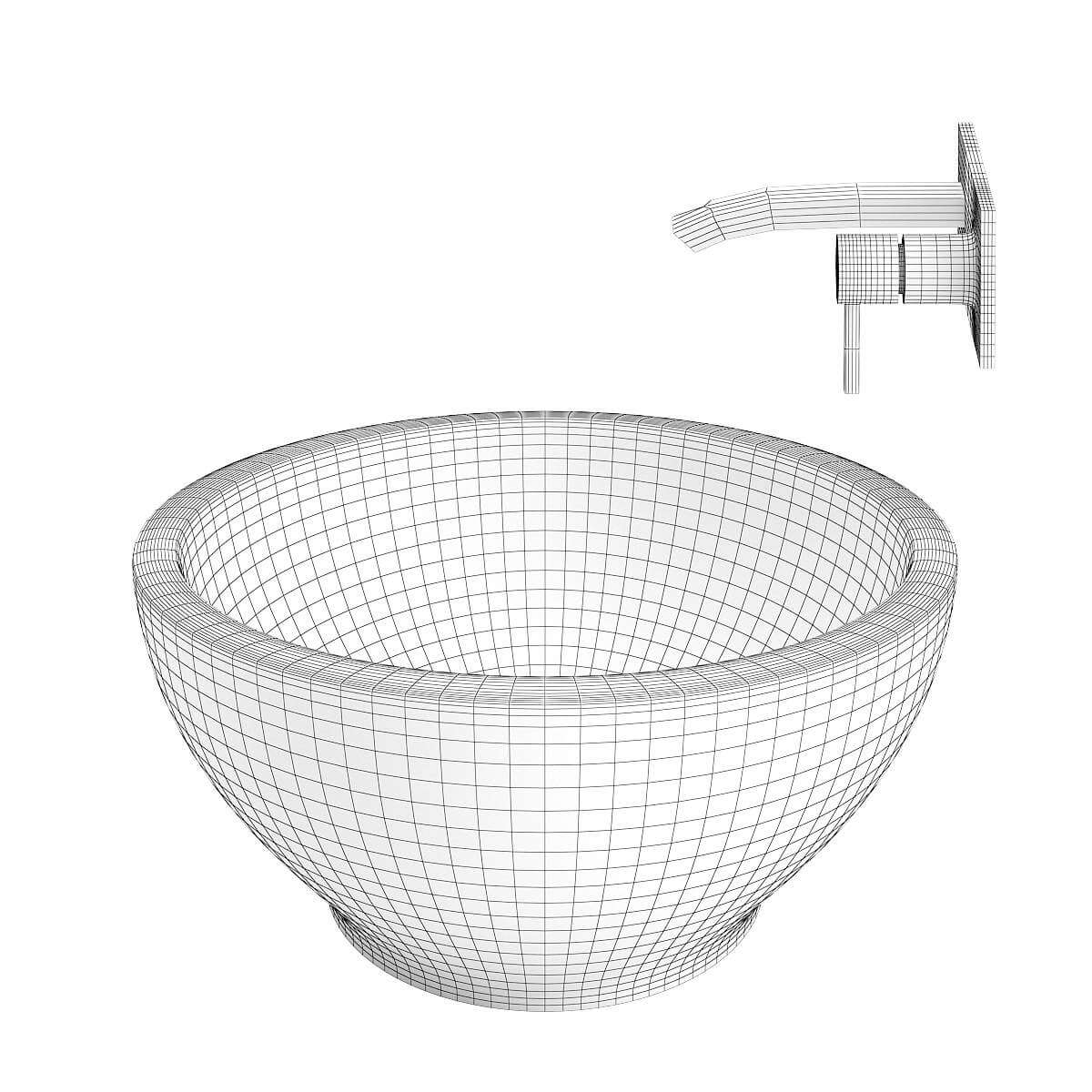 Modern Round Washbasin - 3D Model by cgaxis