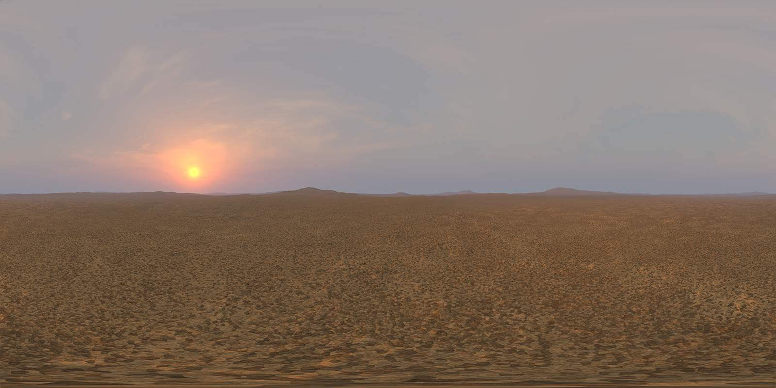 Morning Desert 3 HDRI Sky - HDR Image by cgaxis