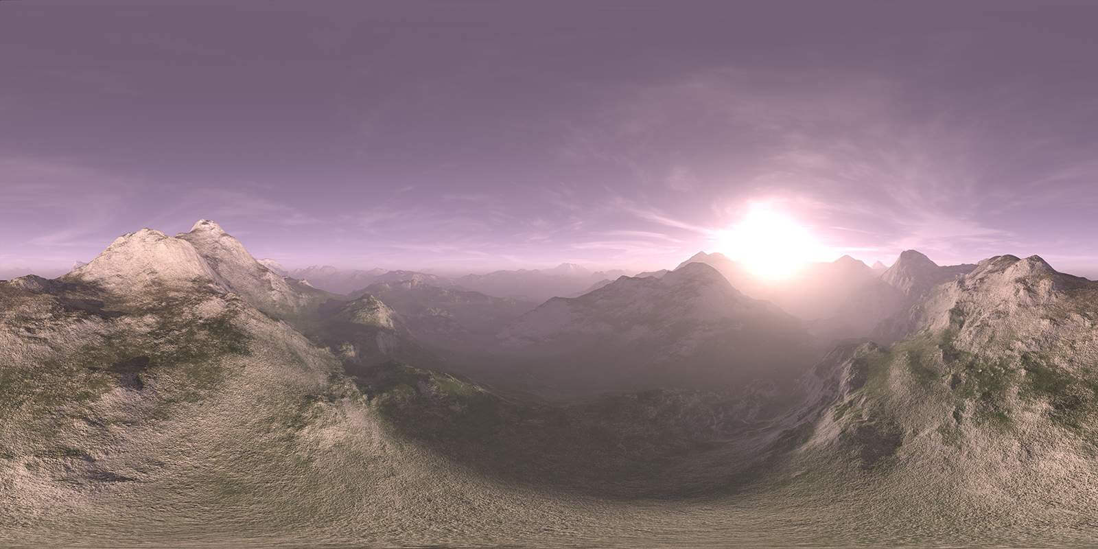 Morning Desert Mountains HDRI Sky - HDR Image by cgaxis