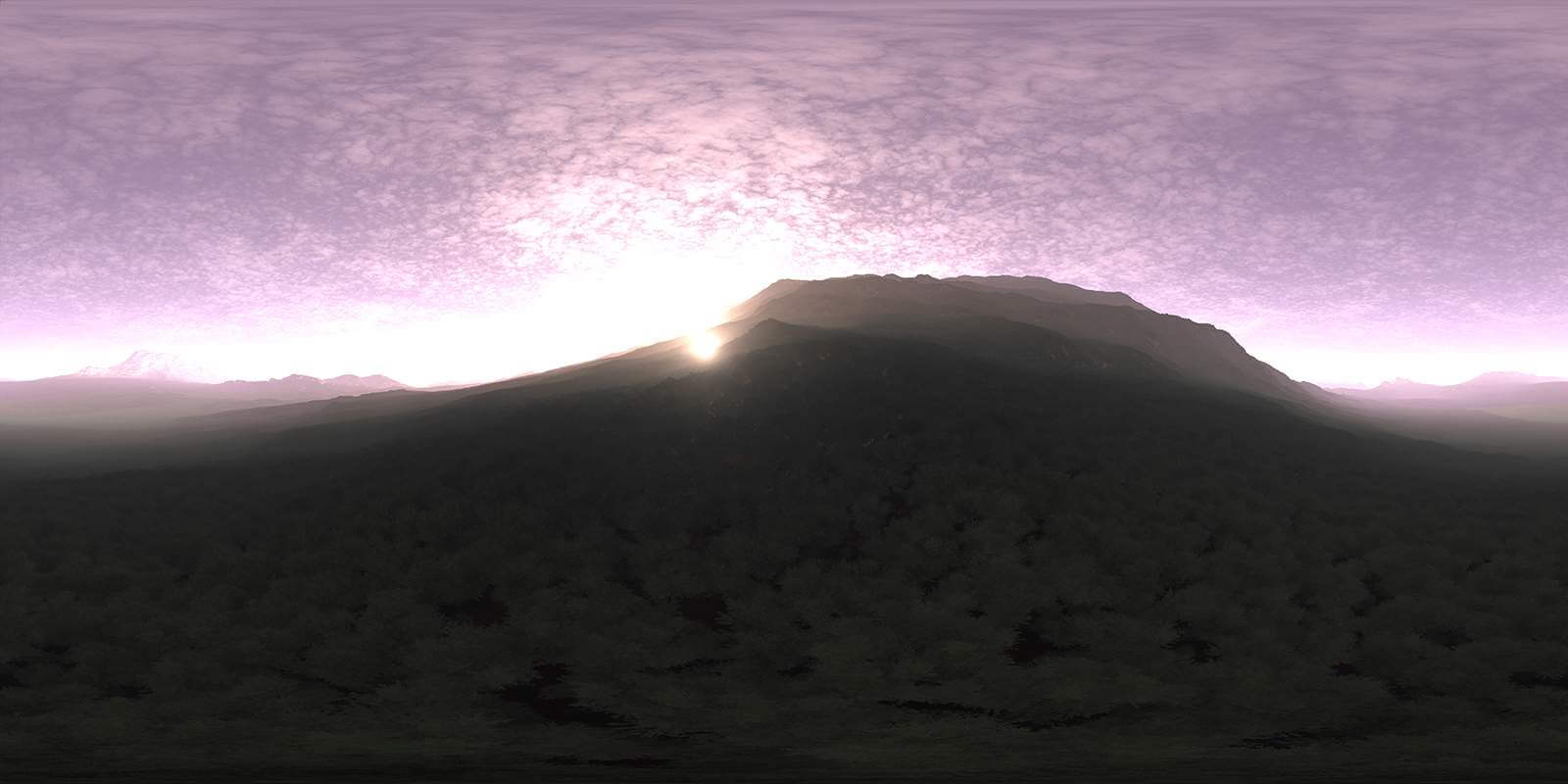 Morning Hill HDRI Sky - HDR Image by cgaxis