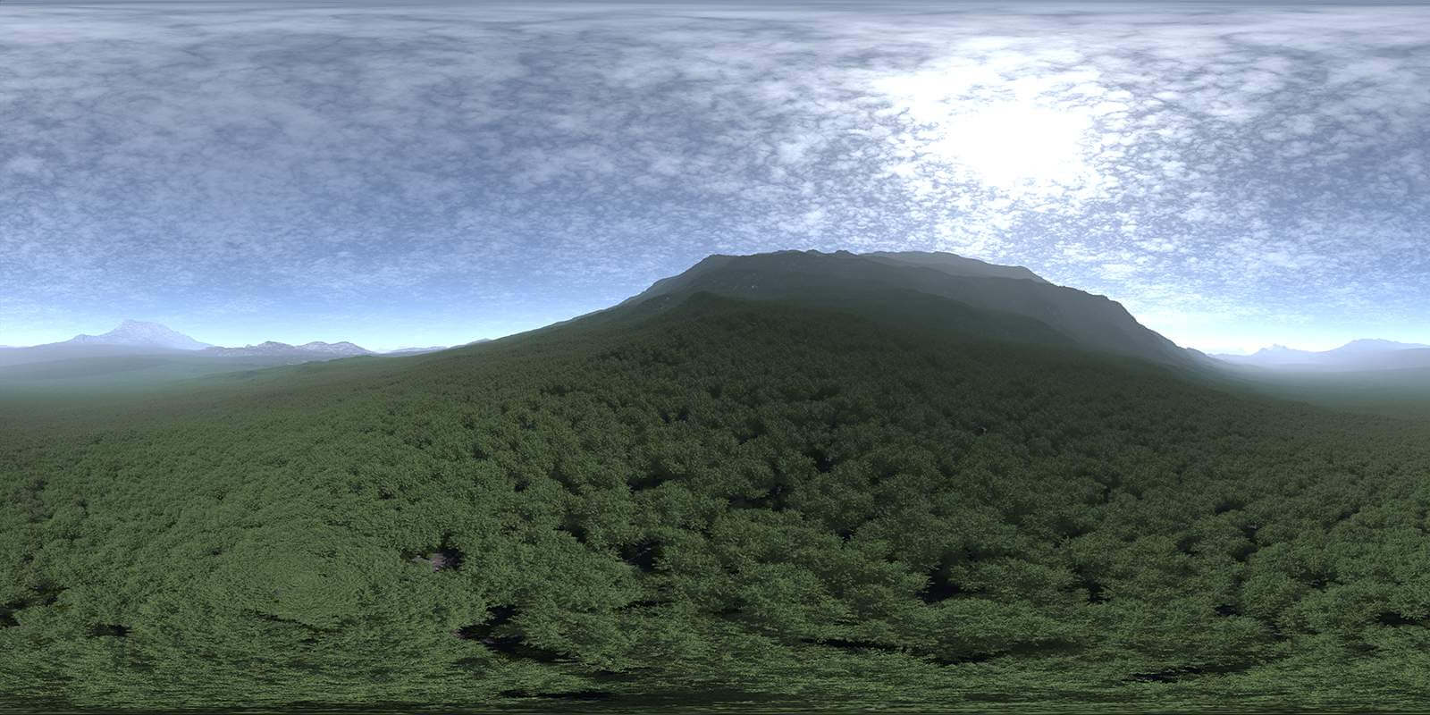 Noon Hill HDRI Sky - HDR Image by cgaxis