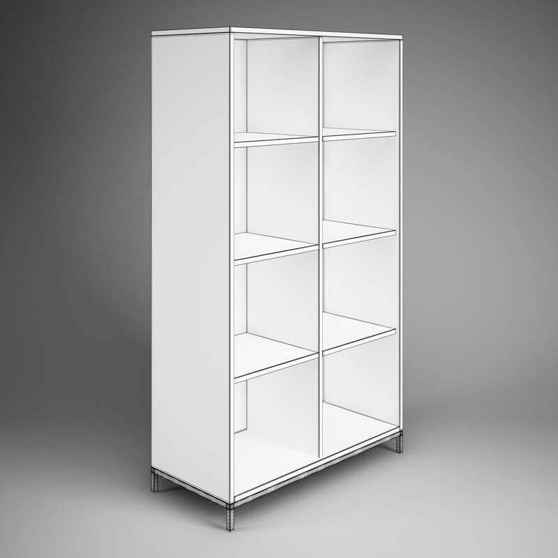 Office Storage Cubby Shelf Unit 09 - 3D Model by cgaxis