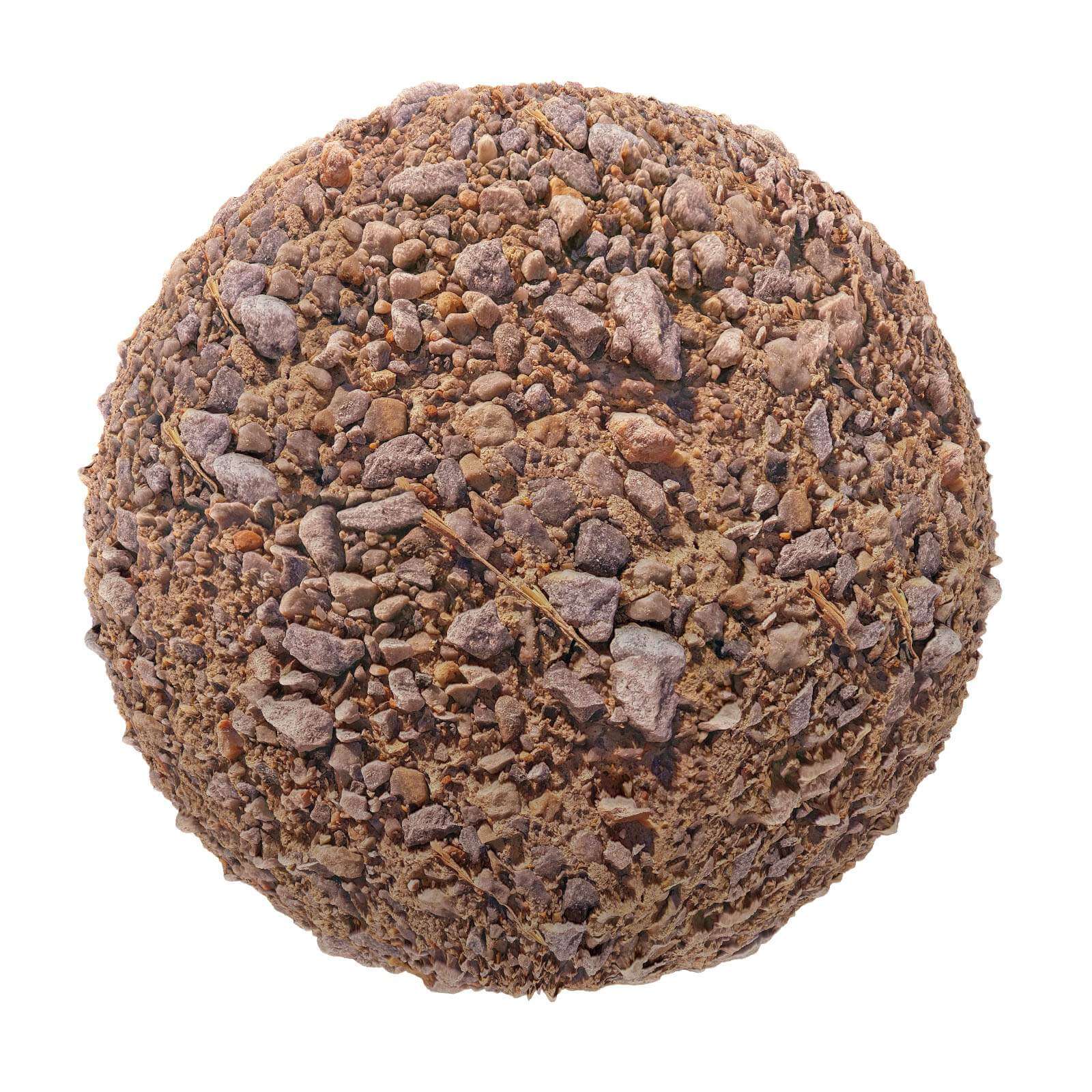 Orange Dirt with Stones PBR Texture by cgaxis