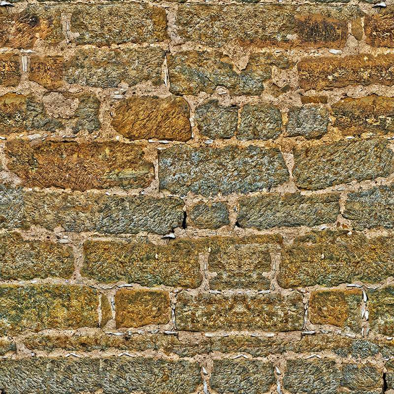 Orange Stone Brick Wall PBR Texture by cgaxis