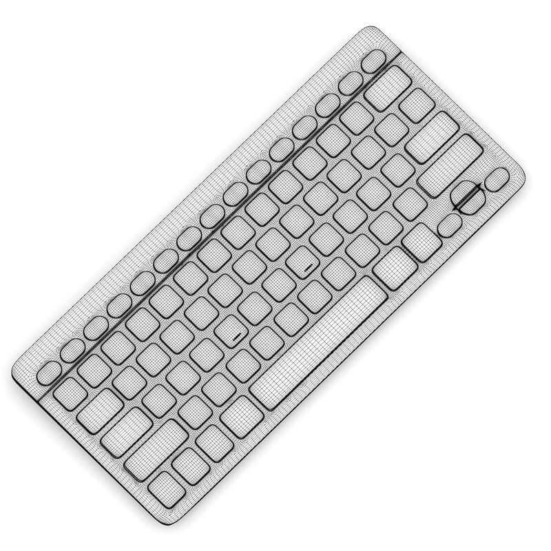 PC Keyboard - Free 3D Model by cgaxis