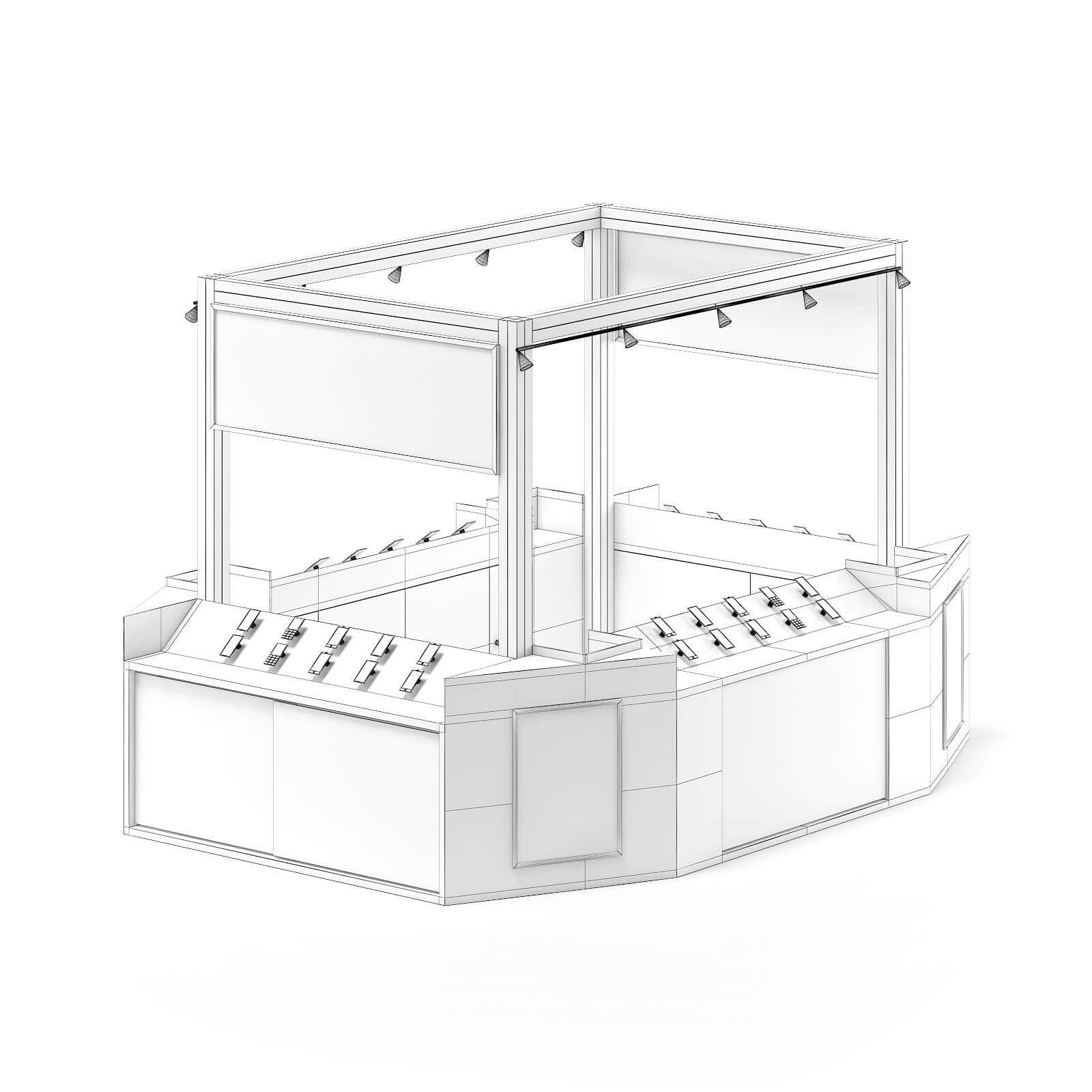 Phone Stall - 3D Model by cgaxis