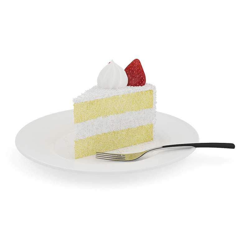 Piece of Cream Cake - 3D Model by cgaxis