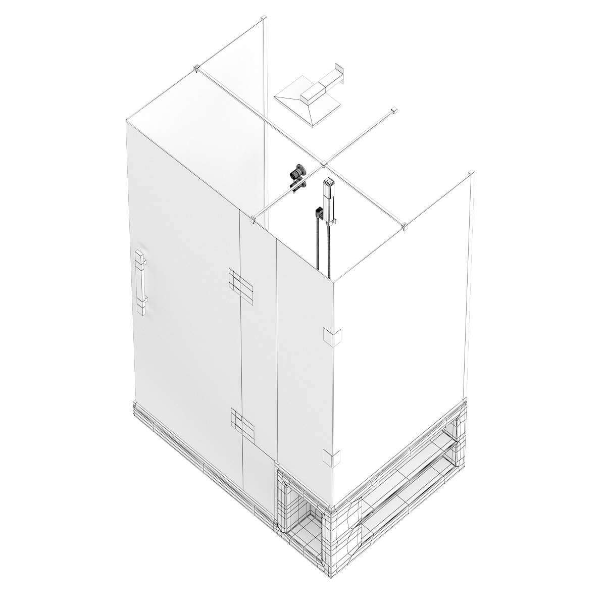 Rectangular Shower - 3D Model by cgaxis