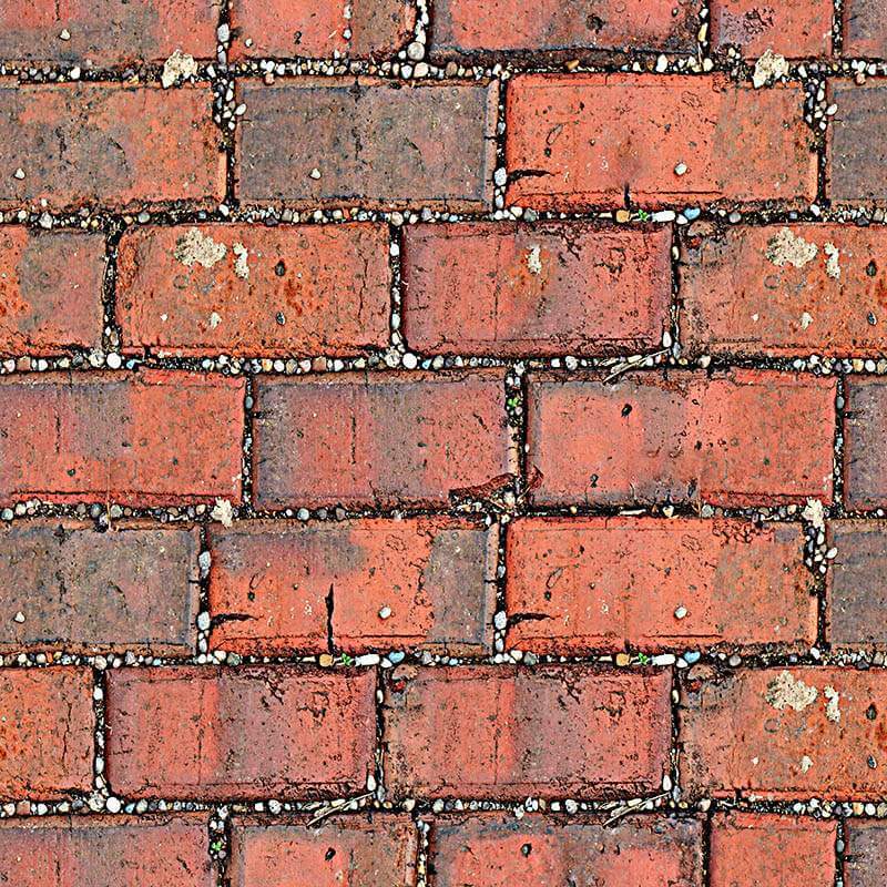 Red Brick Pavement PBR Texture by cgaxis