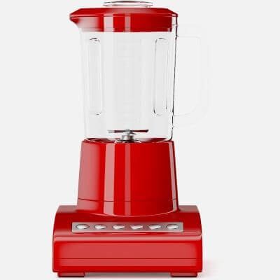Red Countertop Blender - 3D Model by cgaxis