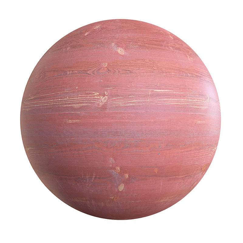 Red Painted Wood PBR Texture by cgaxis