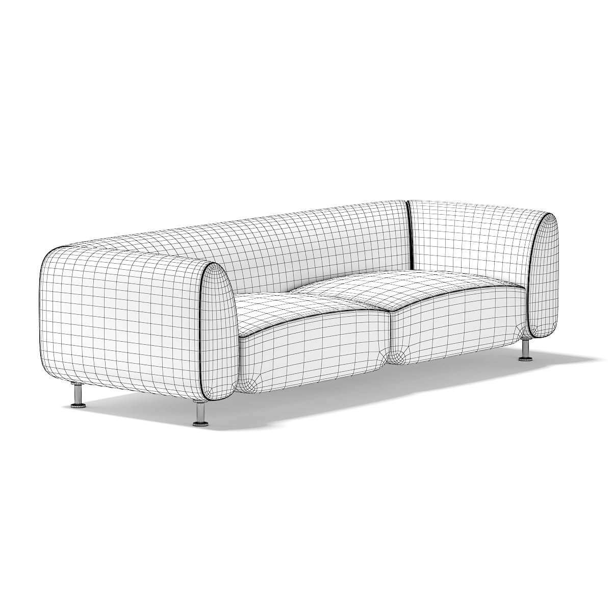 Red Sofa - 3D Model by cgaxis