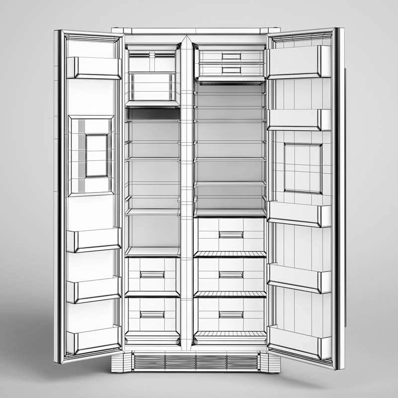 Refrigerator 13 - 3D Model by cgaxis