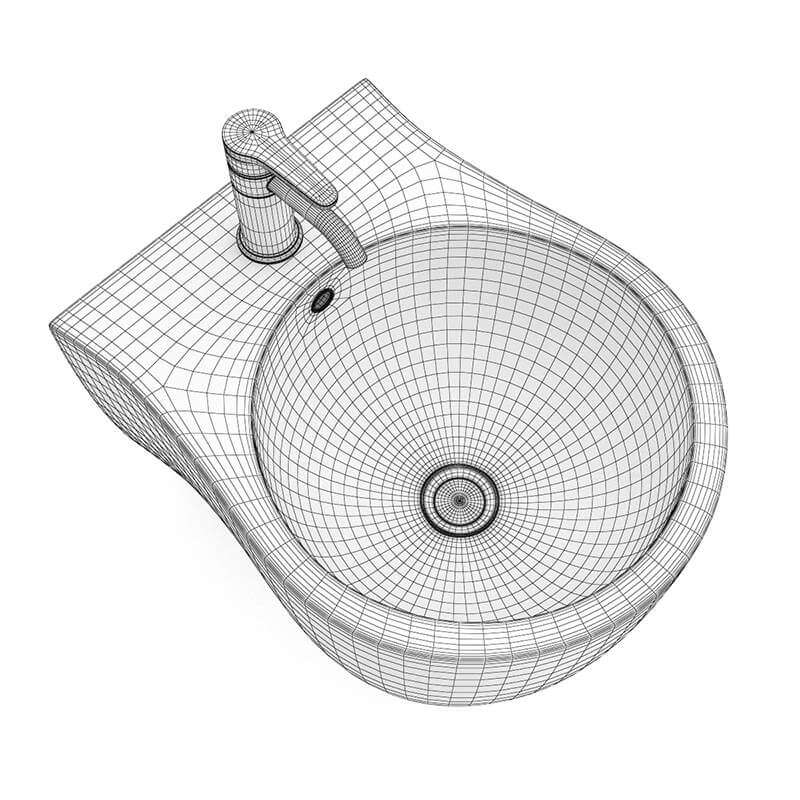 Round Bidet - 3D Model by cgaxis
