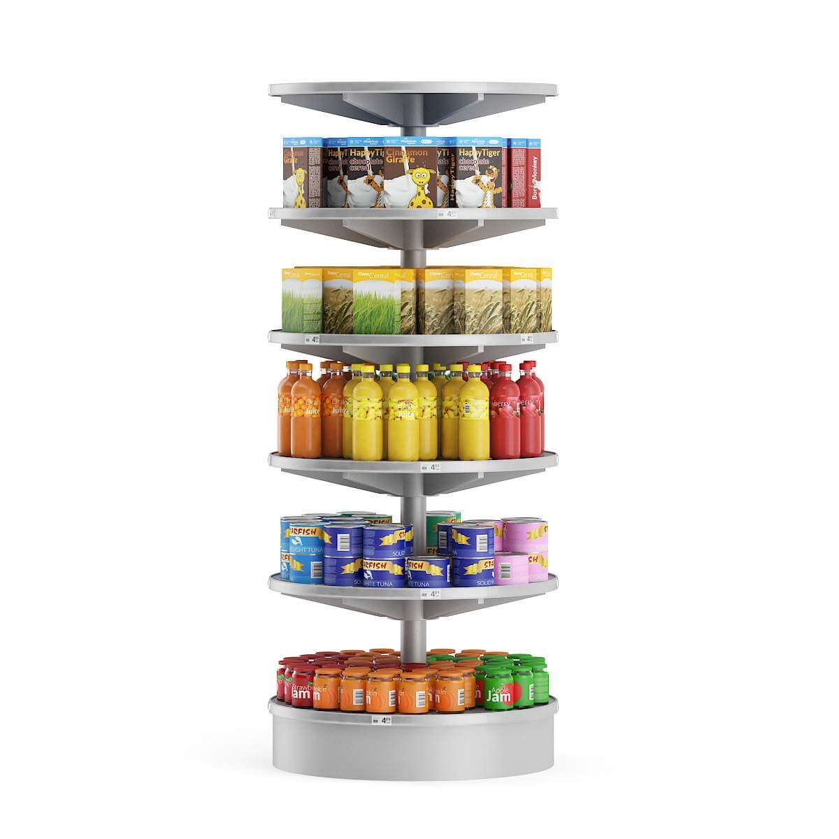 Round Market Shelf - 3D Model by cgaxis