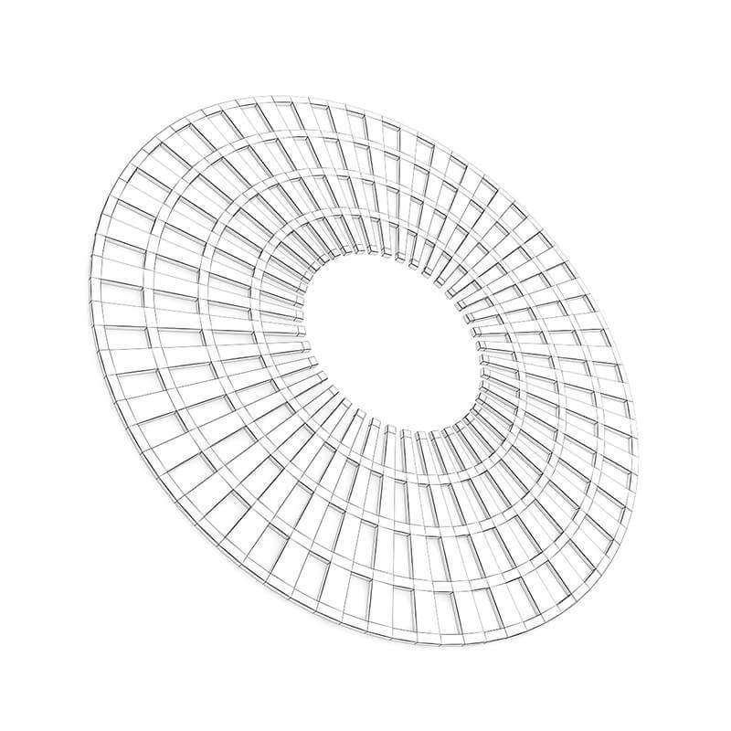 Round Metal Street Tile - 3D Model by cgaxis