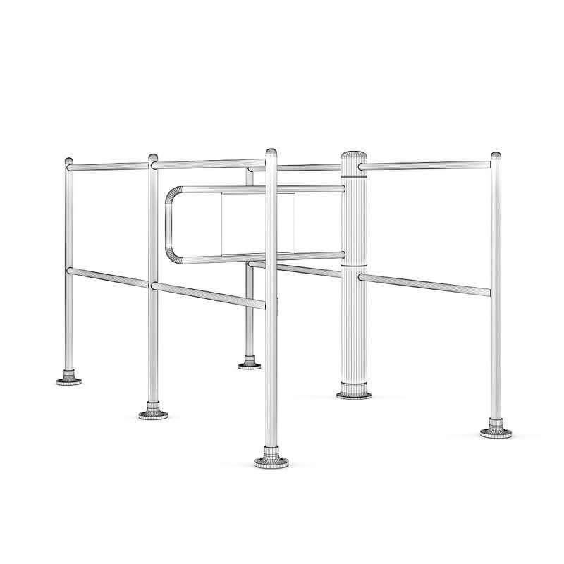 Security Gate 02 - 3D Model by cgaxis