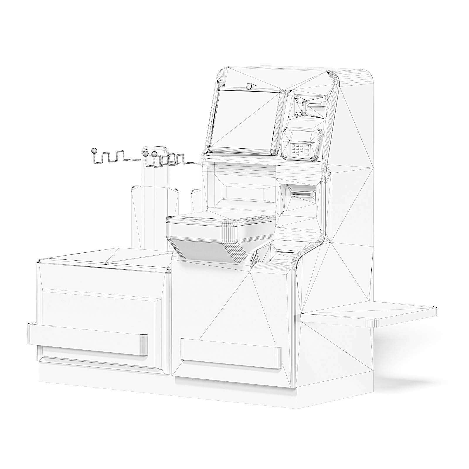 Self Service Cash Register - 3D Model by cgaxis