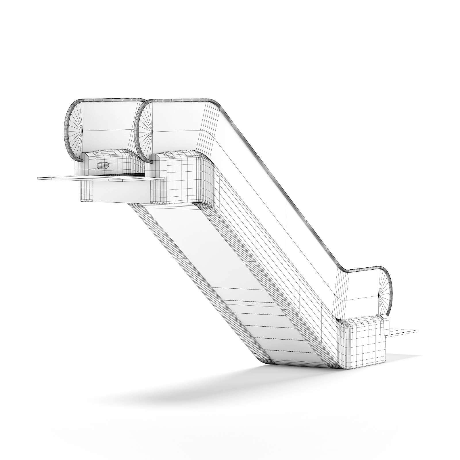 Short Escalator - 3D Model by cgaxis