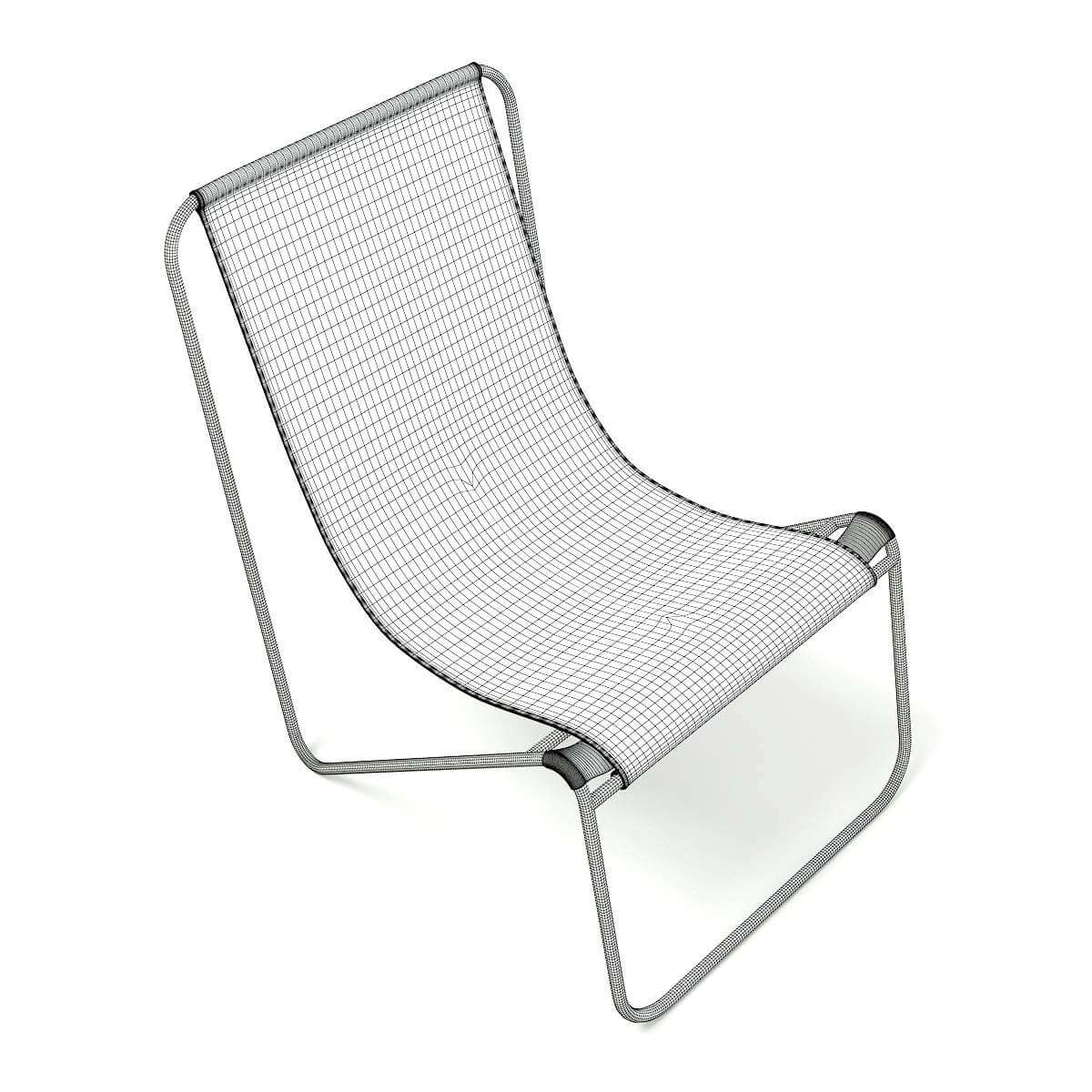 Simple Metal Chair - 3D Model by cgaxis