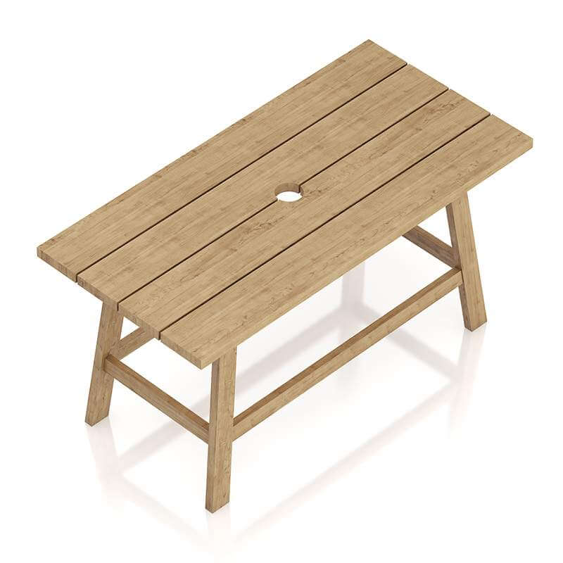 Simple Wooden Table - 3D Model by cgaxis