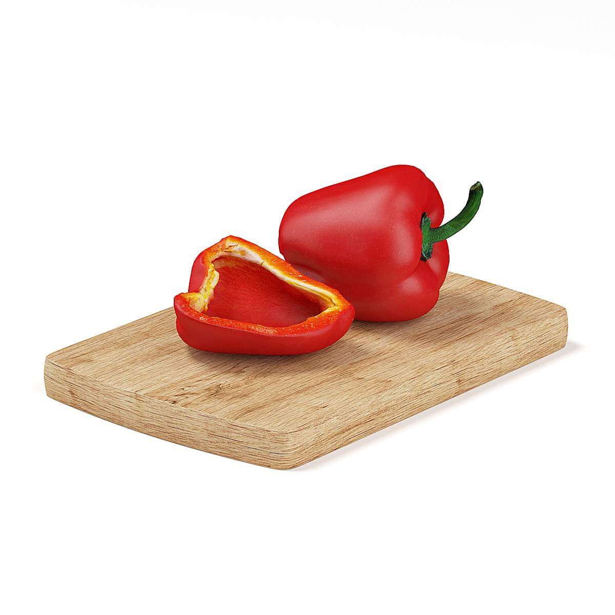 Sliced Red Pepper - 3D Model by cgaxis