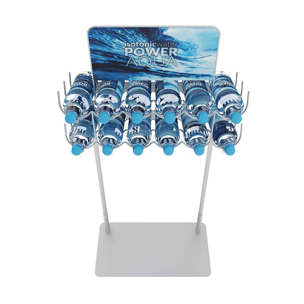 Small Rack with Water Bottles - 3D Model by cgaxis