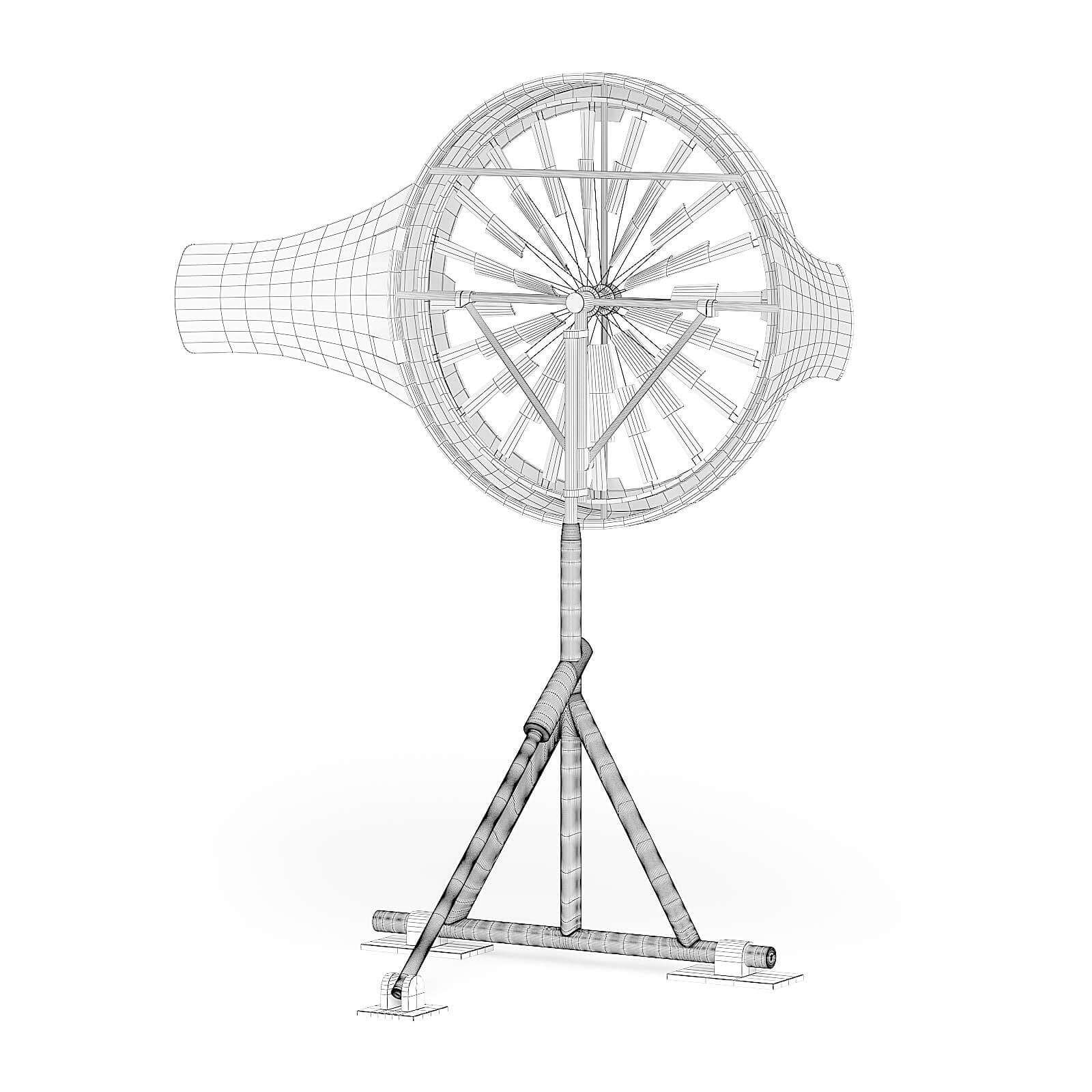 Small Wind Turbine - 3D Model by cgaxis