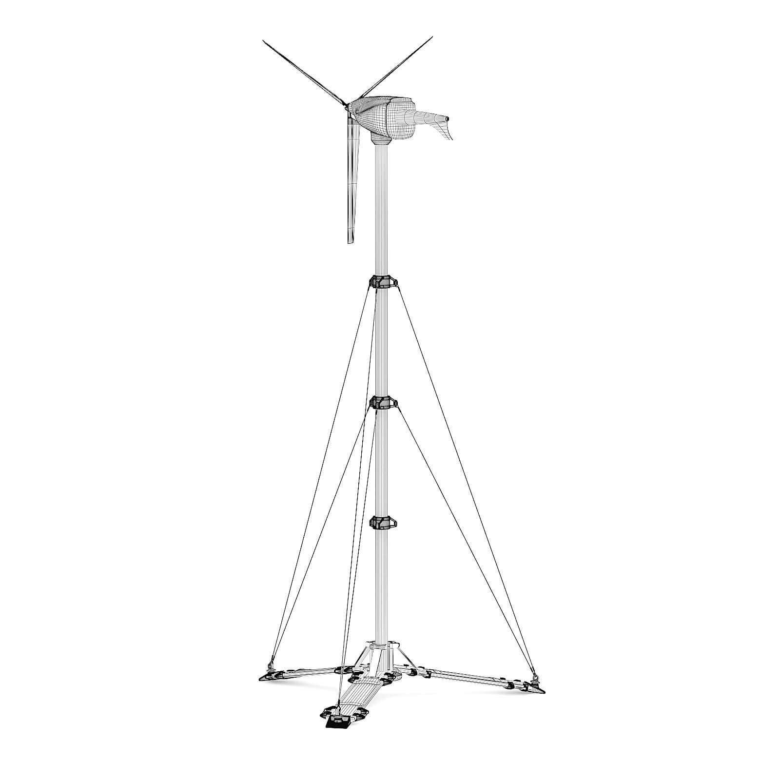 Small Wind Turbine - 3D Model by cgaxis