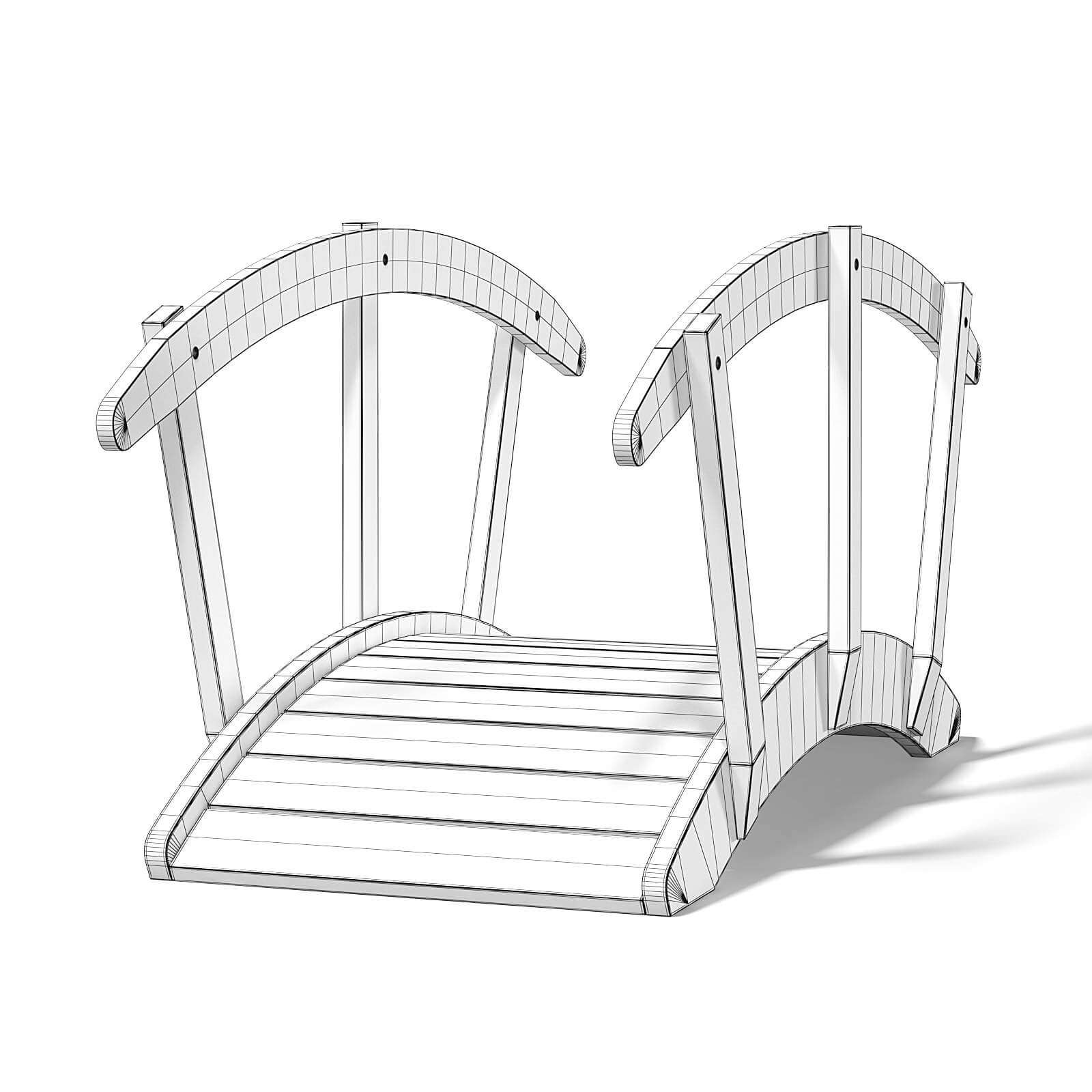 Small Wooden Bridge - 3D Model by cgaxis