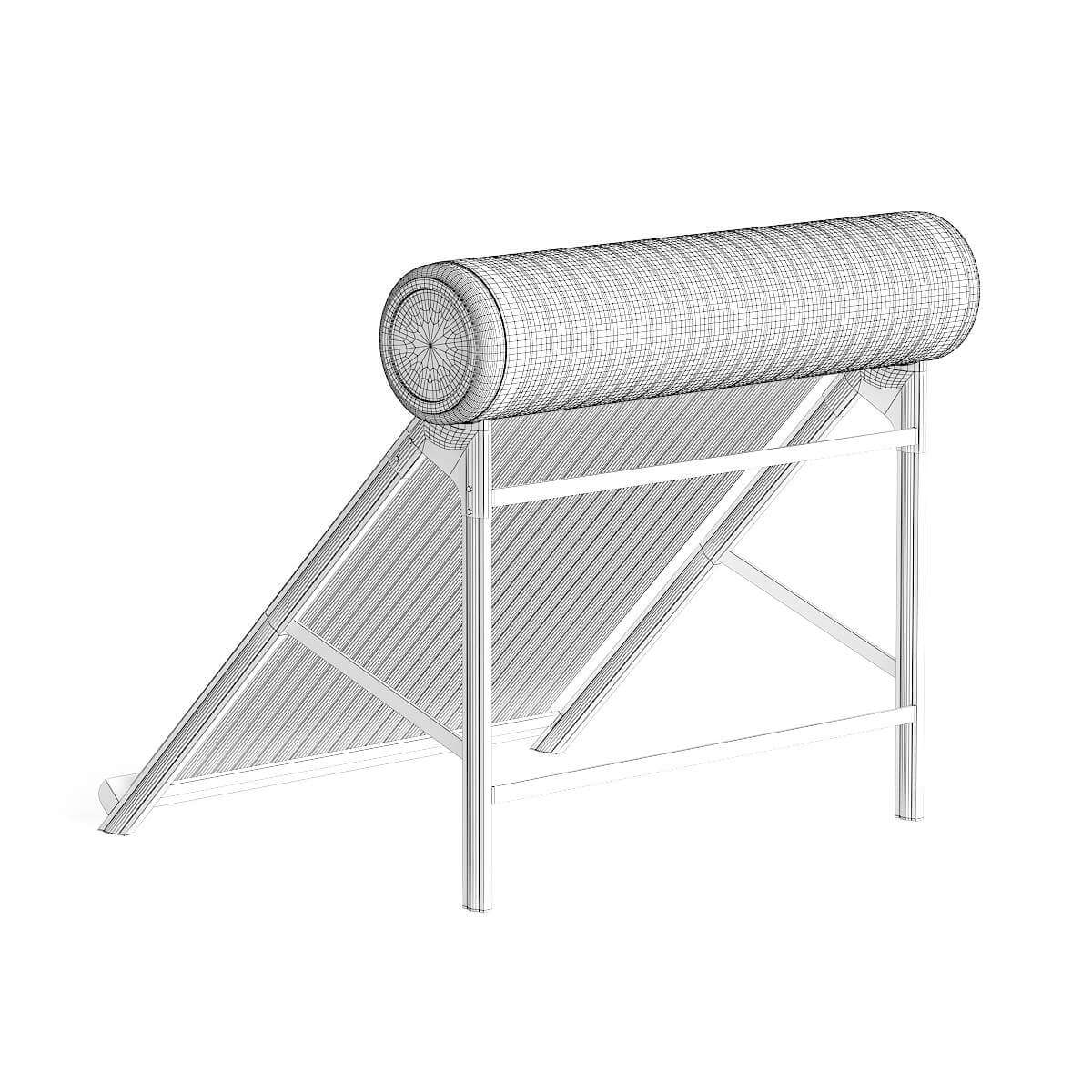 Solar Heater - 3D Model by cgaxis
