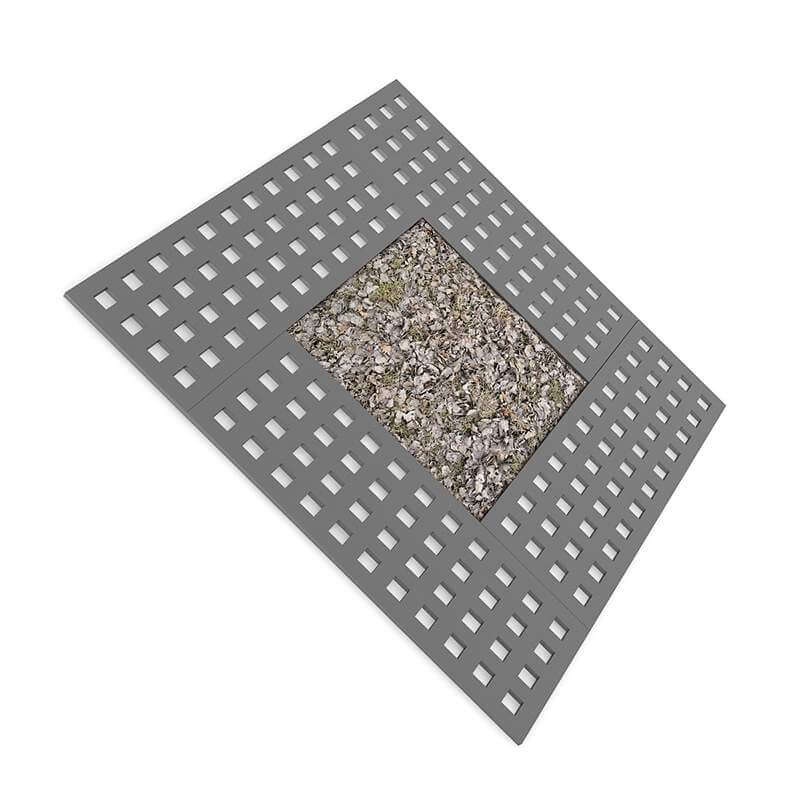 Square Metal Street Tile 1 - 3D Model by cgaxis