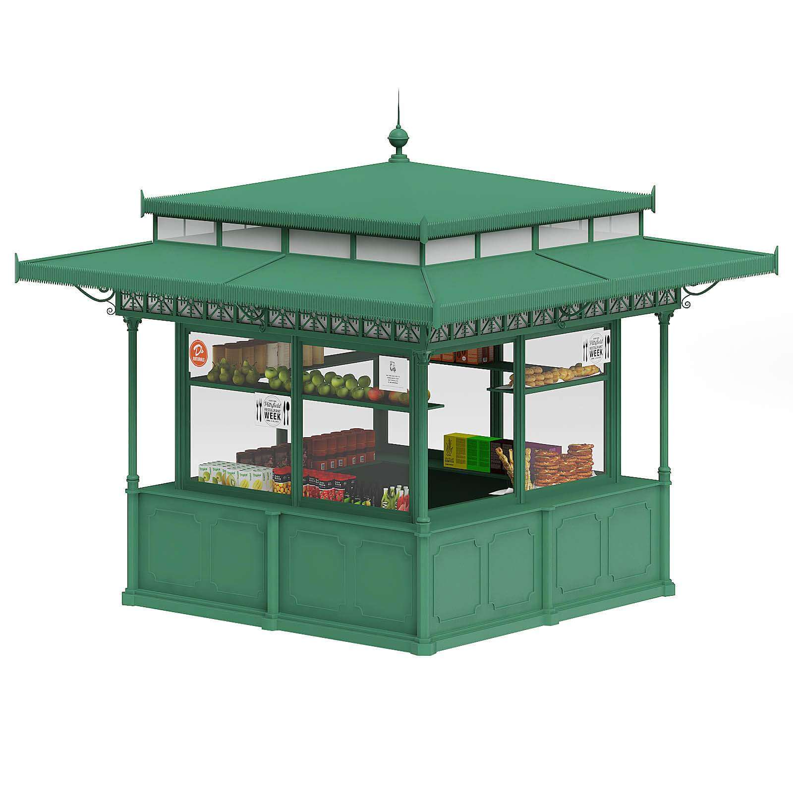 Standard Kiosk - 3D Model by cgaxis