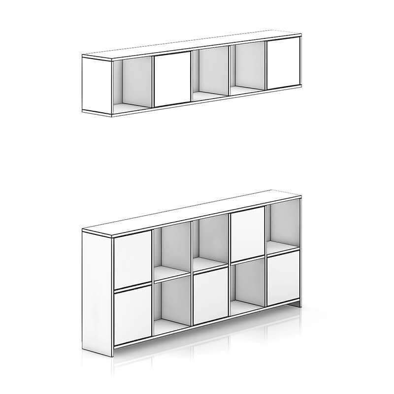 Standing and Handing Shelves - 3D Model by cgaxis