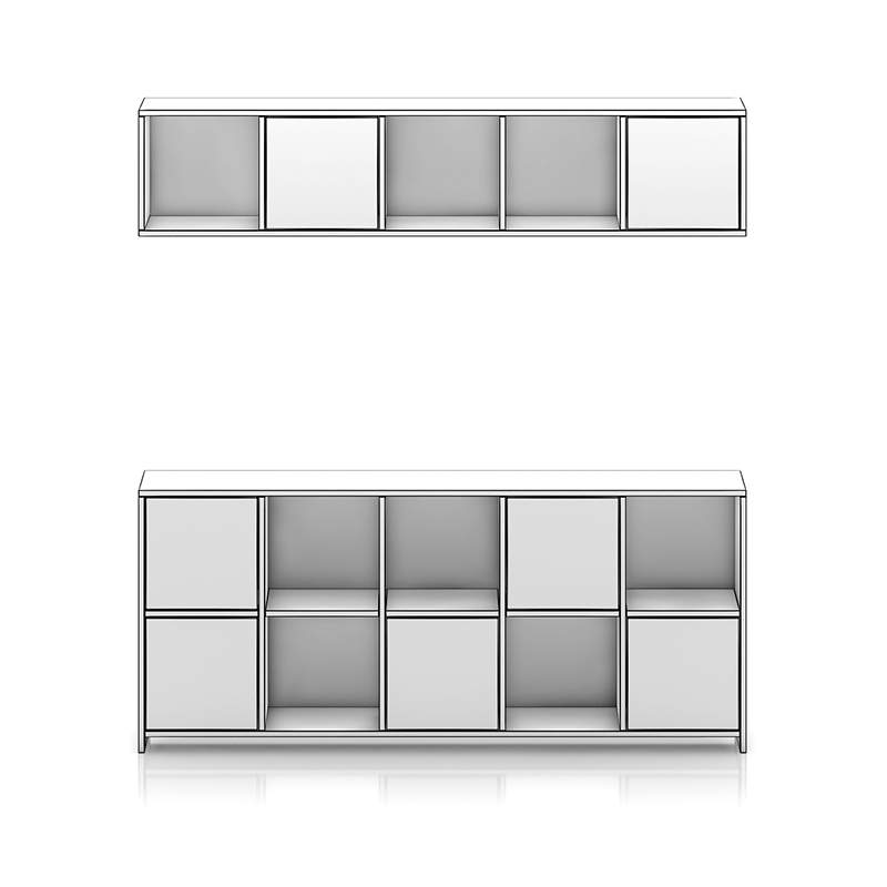 Standing and Handing Shelves - 3D Model by cgaxis