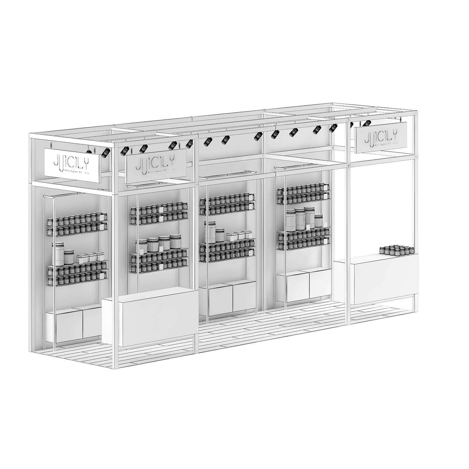 Steel Kiosk - 3D Model by cgaxis