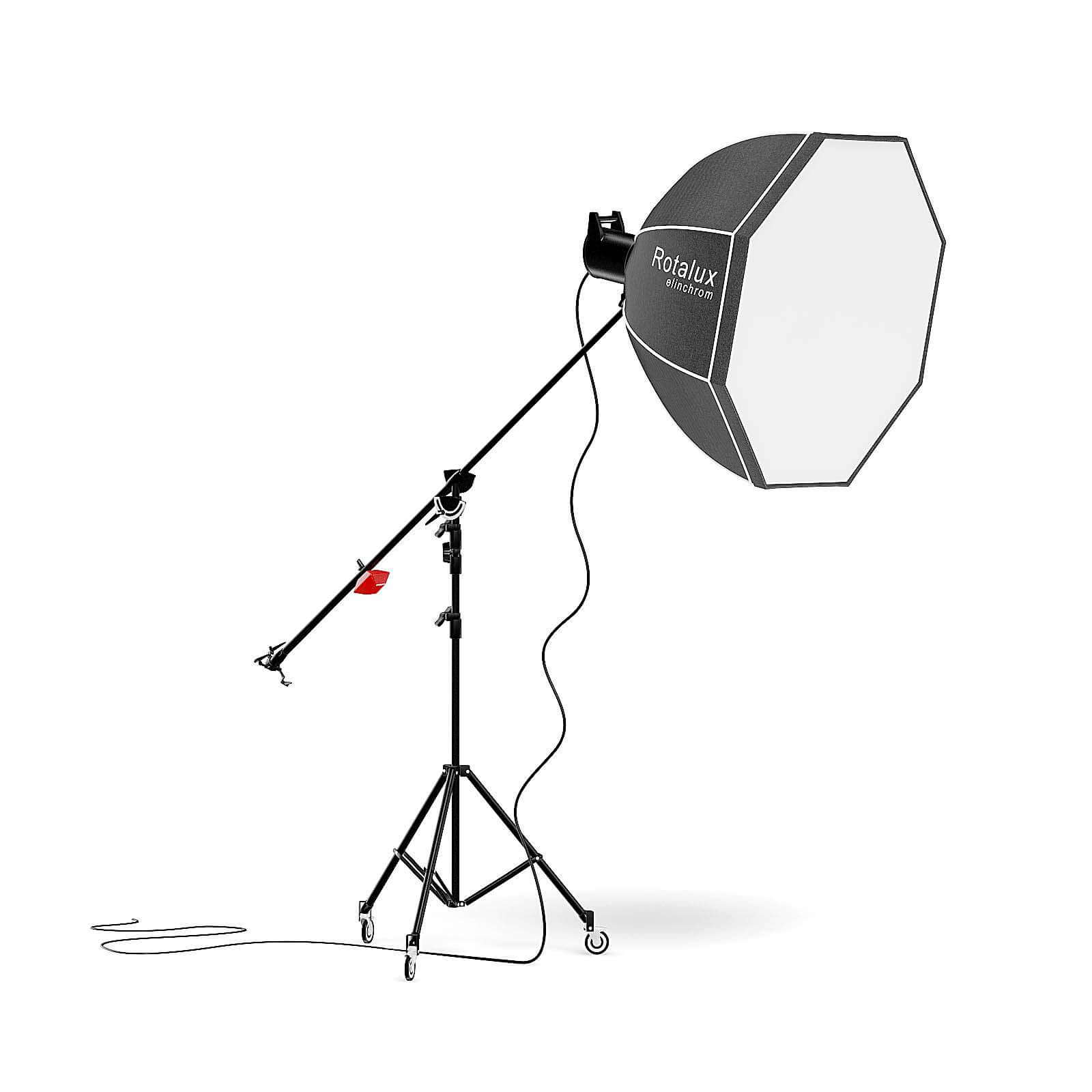 Studio Boom Arm with Softbox - 3D Model by cgaxis